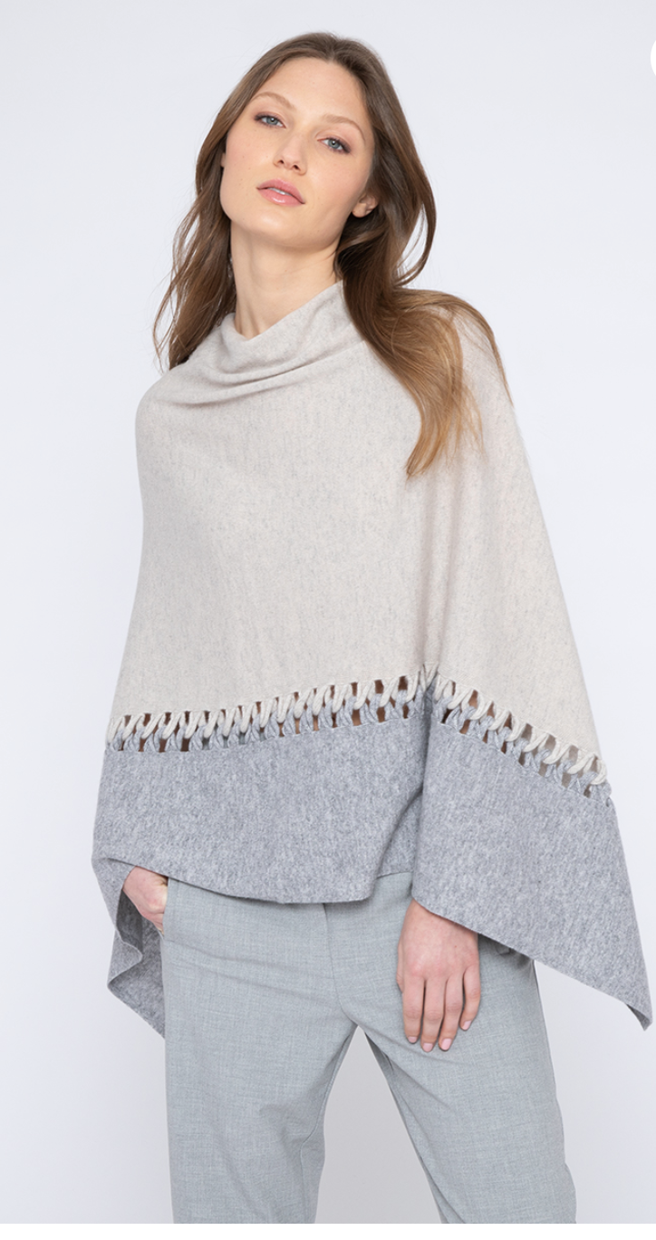 Kinross Twisted Stitch Poncho | AMI CARMEL