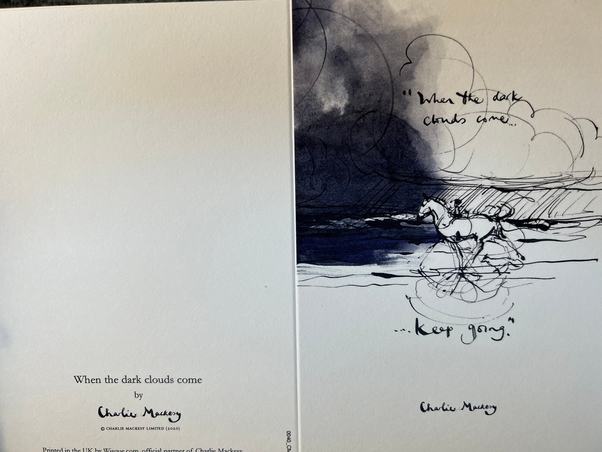 Charlie Mackesy Card When the Dark Clouds Come | AMI NEW WEBSITE